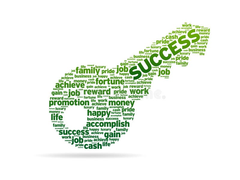 Words - Key To Success stock illustration. Illustration of ...