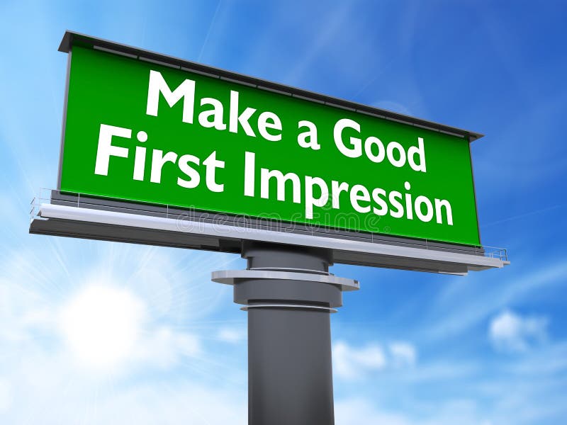 Make a Good First Impression Stock Illustration - Illustration of ...
