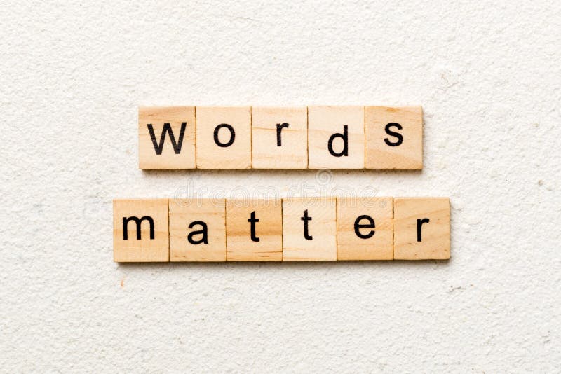 Words Matters Word Written on Wood Block. Words Matters Text on Table ...