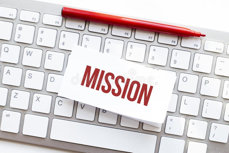 Words MISSION Written On Torn Paper On A Computer Keyboard Stock Image ...