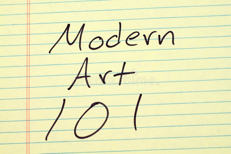 Modern Art 101 on a Yellow Legal Pad Stock Image - Image of elementary ...