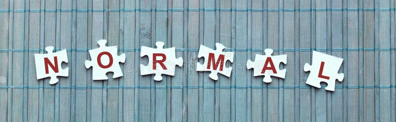 Words NORMAL in the Puzzles Part . Business Concept Stock Photo - Image ...