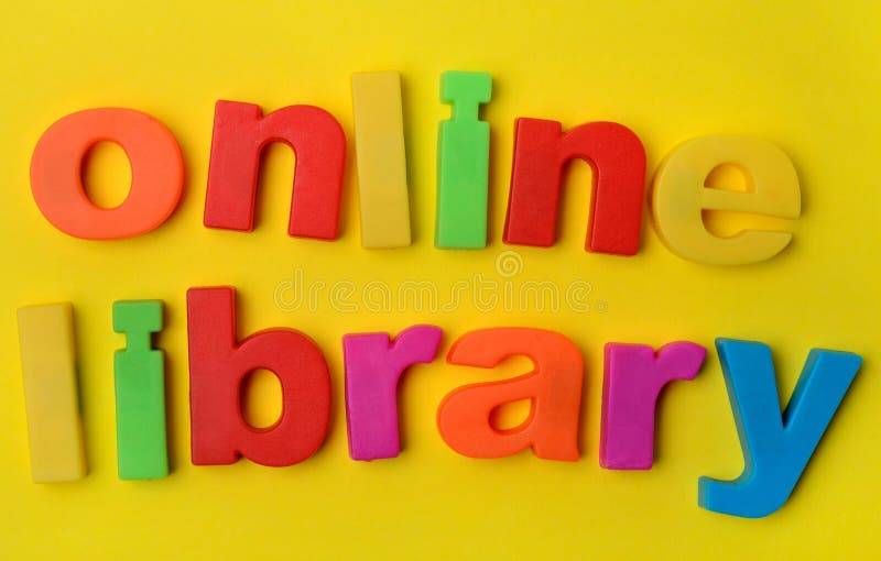 Online Library Words on Keyboard Stock Image - Image of email ...