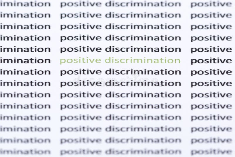 Words Positive Discrimination Surrounded by Similar Text Stock Photo ...