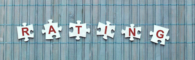 Words RATING in the Puzzles Part . Business Concept Stock Photo - Image ...