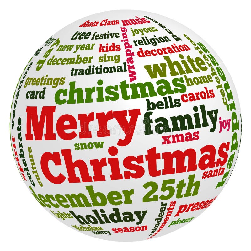 Words Related To Christmas and Celebration Stock Illustration ...