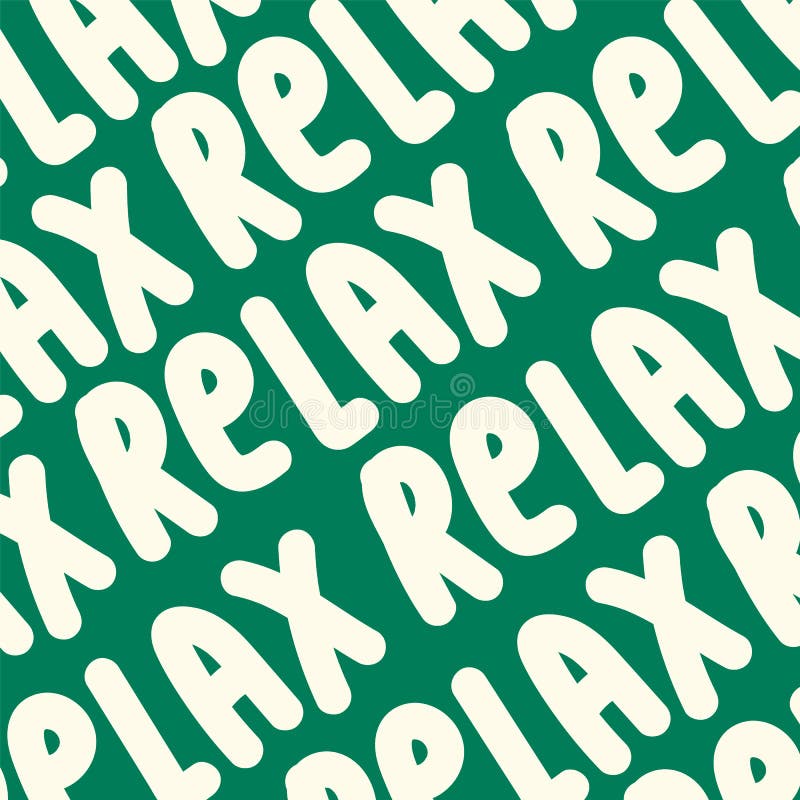 The Words Relax are a Hand-drawn Background. Doodle Pattern in Black ...