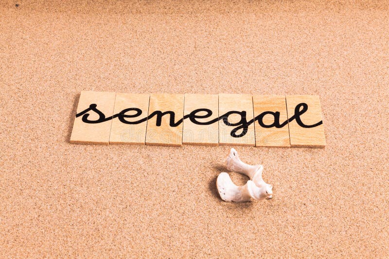 Words on sand senegal stock photo. Image of term, small - 53804962