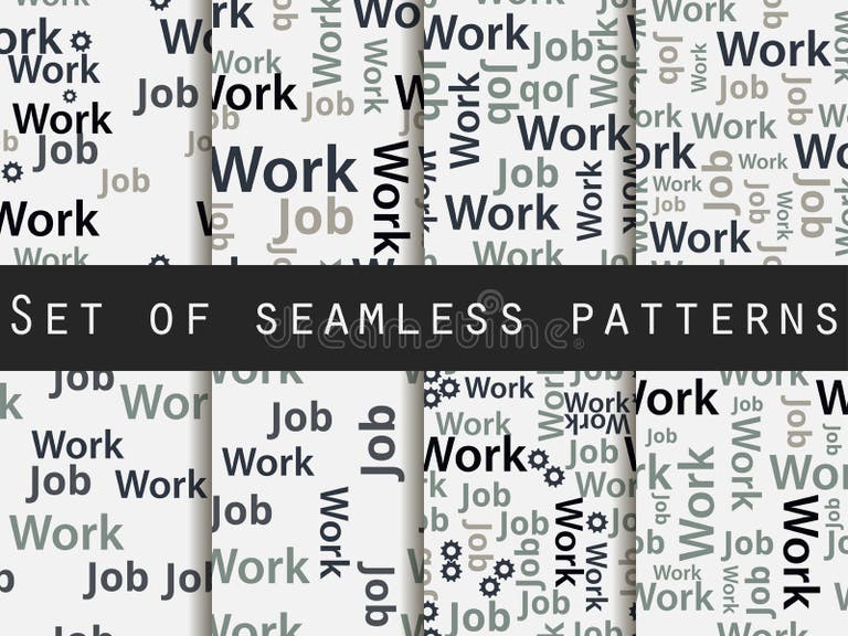 Words Seamless Pattern, Word Collage, Words Design. Seamless Pattern ...