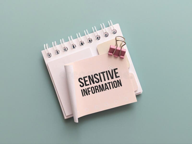 Words Sensitive Information Stock Illustration - Illustration of ...