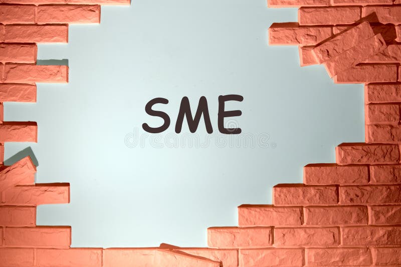 The Words SME Small and Medium Size Enterprises Written on a White Wall ...