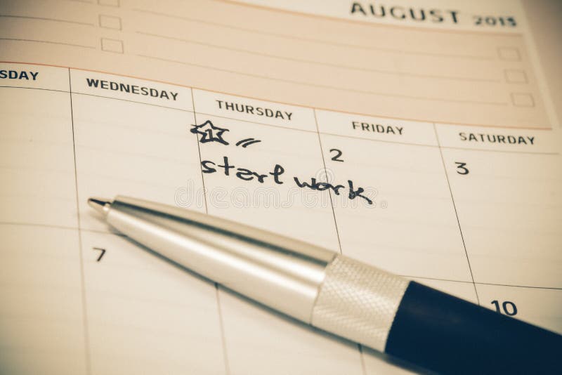 The Words Start Work Written Stock Photo - Image of career, dart: 83931594