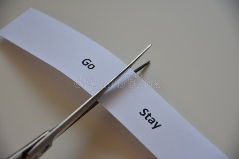 Words Stay and Go, Stay Versus Go Stock Photo - Image of direction ...