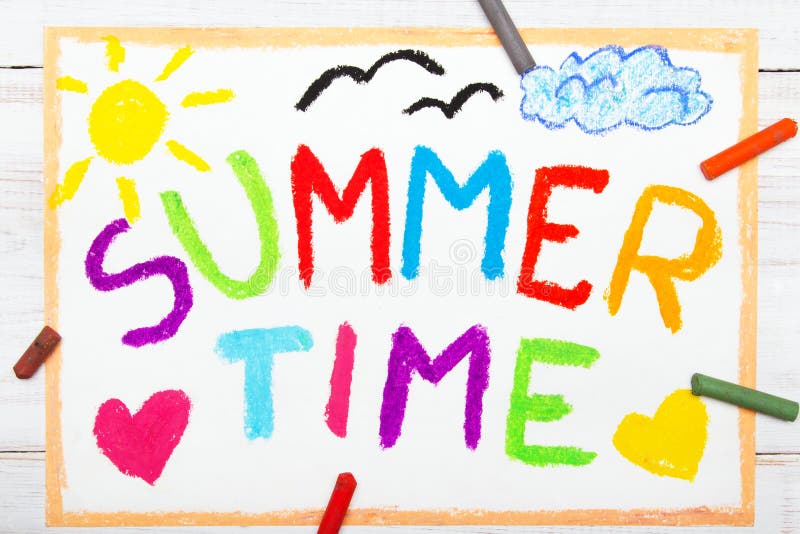 Words SUMMER TIME stock illustration. Illustration of travel - 97890875