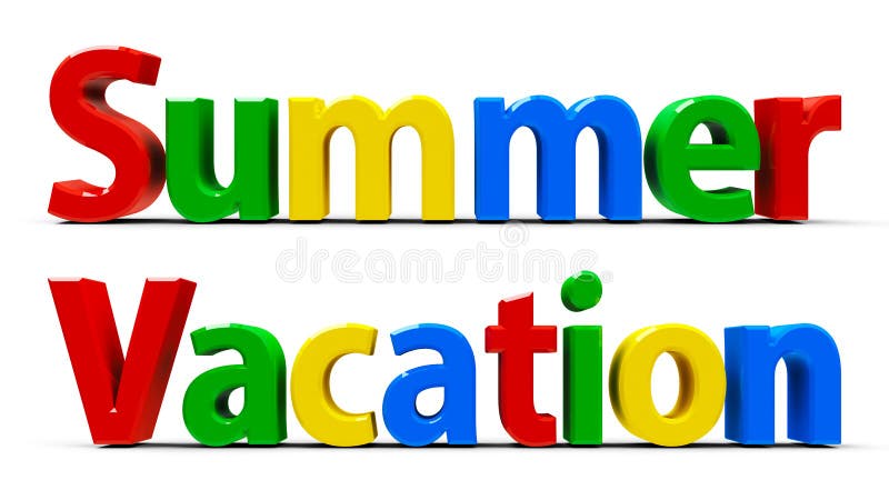 Words Summer and Vacation stock illustration. Illustration of flight ...