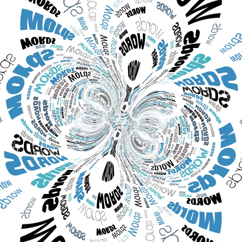 Words Text Abstract Educational White Background Stock Illustration ...