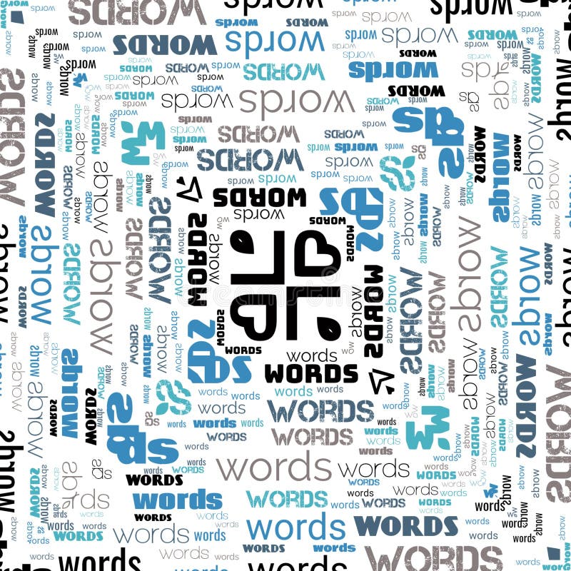 Words Text Abstract Educational White Background Stock Illustration ...