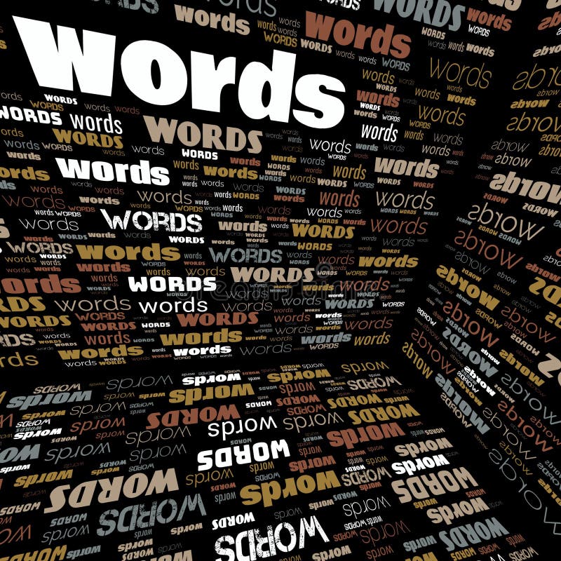 Words Text Abstract Educational White Background Stock Illustration ...