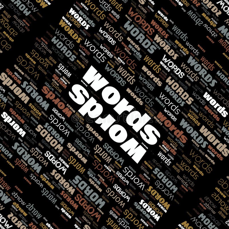 Words Text Abstract Educational White Background Stock Illustration ...