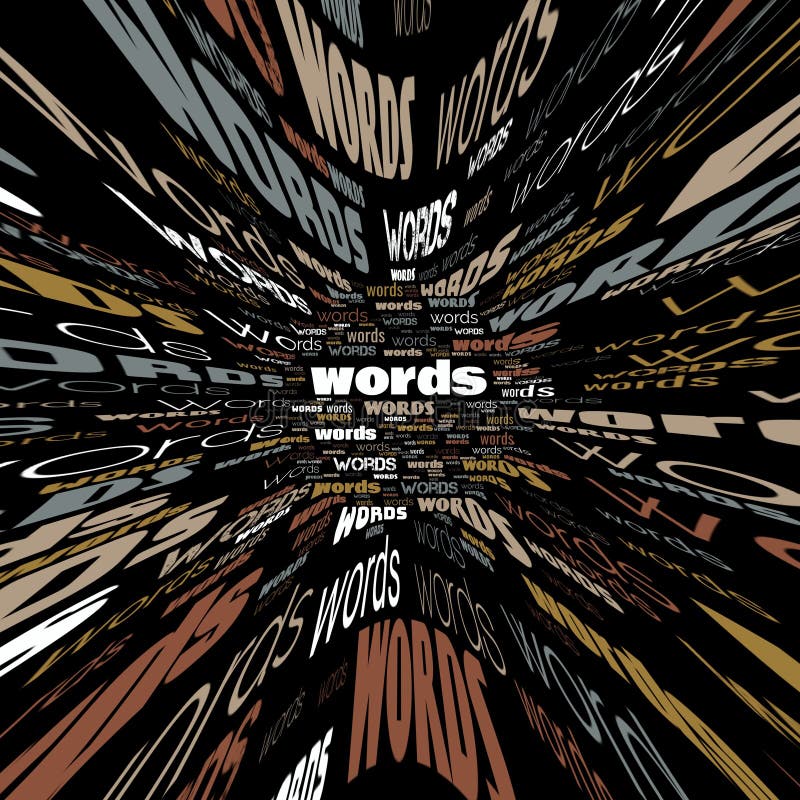 Words Text Abstract Educational White Background Stock Illustration ...