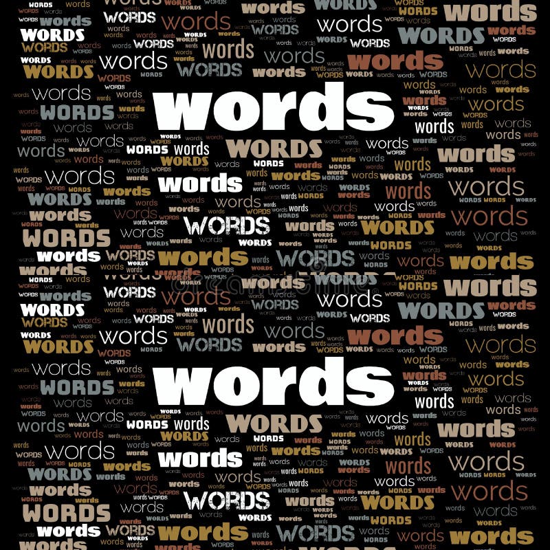 Words Text Abstract Educational Black Background Stock Illustration ...
