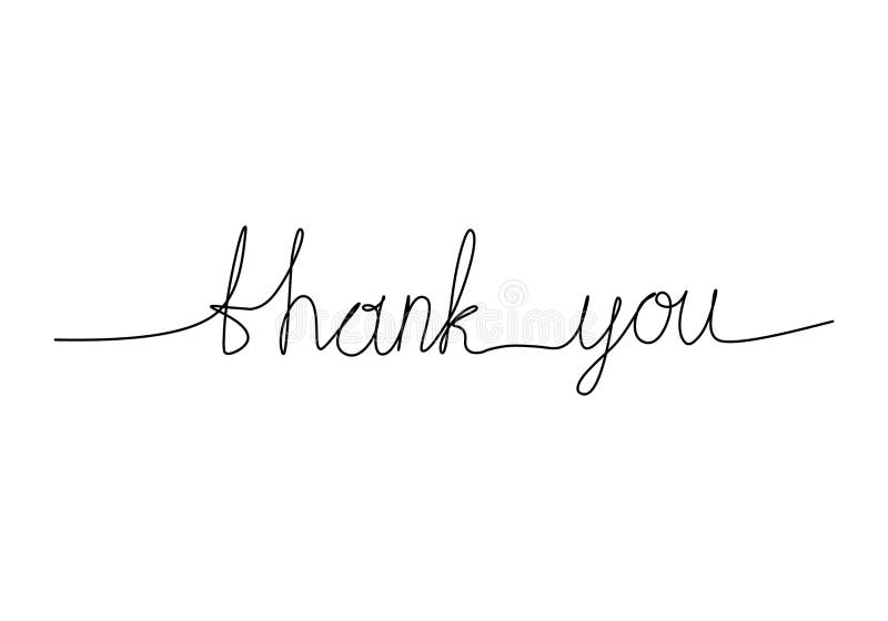 Single Line Thank You Stock Illustrations – 117 Single Line Thank You ...