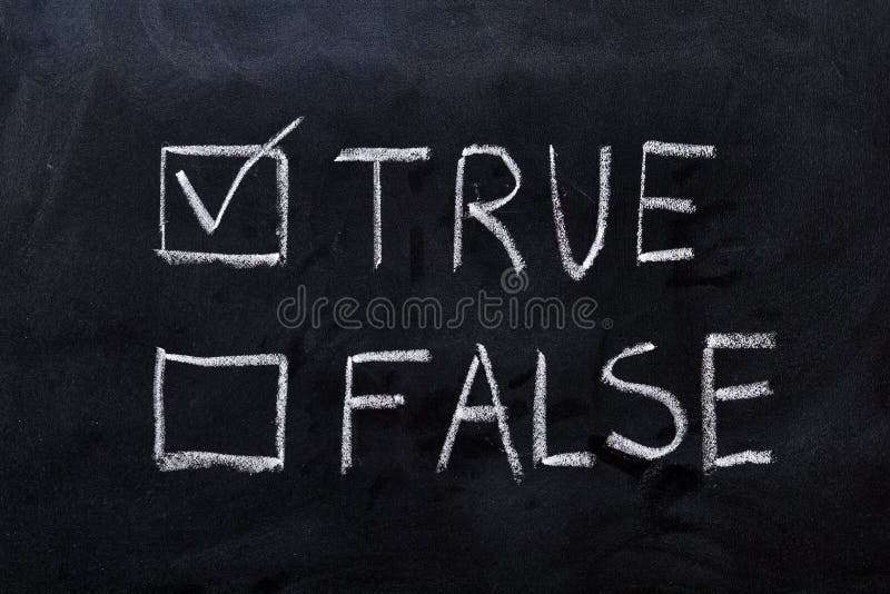 Words true or false stock photo. Image of chalk, educaciasup3 - 196434726
