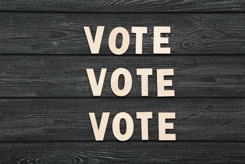 VOTE Letters on American Flag Stock Photo - Image of gold, government ...