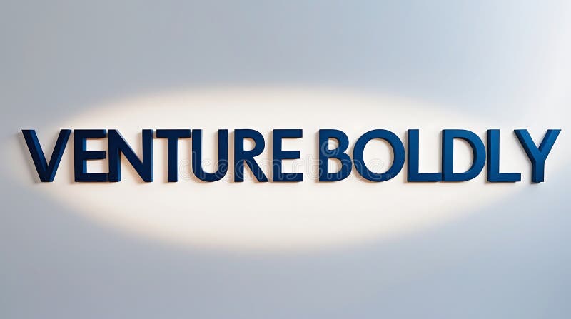 Words on a Wall Encourage Taking Risks and Making Bold Choices Stock ...