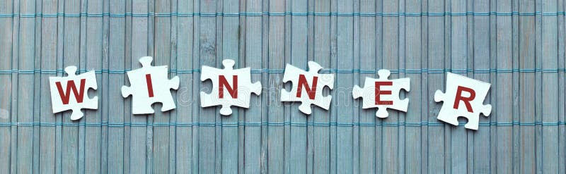 Words WINNER in the Puzzles Part . Business Concept Stock Photo - Image ...