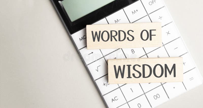 Words of Wisdom Text in Wooden Cube Stock Photo - Image of lettering ...