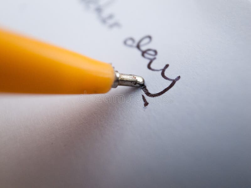 Words written using a pen stock photo. Image of piece - 62768522