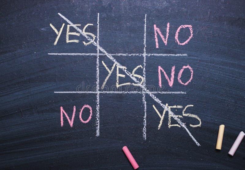 Yes no choice board stock image. Image of check, poll - 137397803