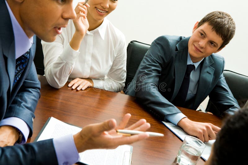 At work stock photo. Image of idea, company, listening - 11620916