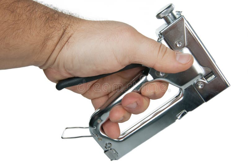 Work stock photo. Image of isolated, steel, stapler, white - 11862082