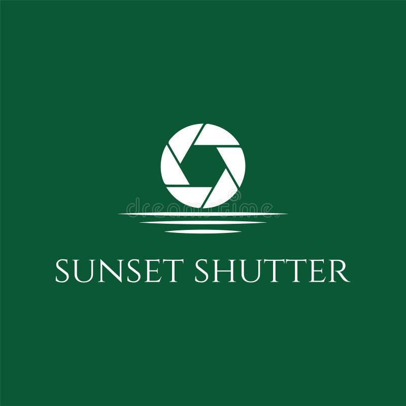 Sunset Sunrise Moon Shutter Aperture Camera Photography Logo Design ...