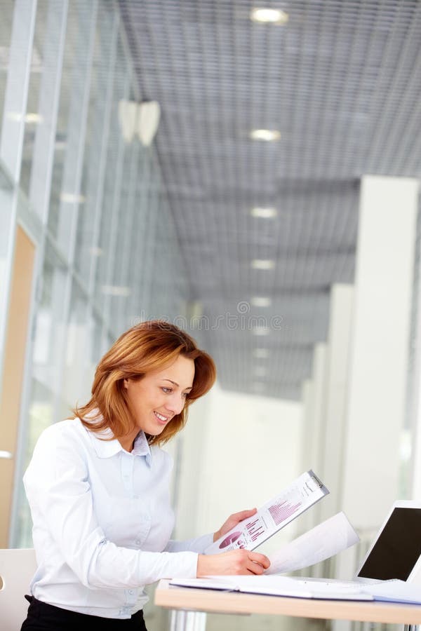 At work stock photo. Image of charming, office, paperwork - 24737956