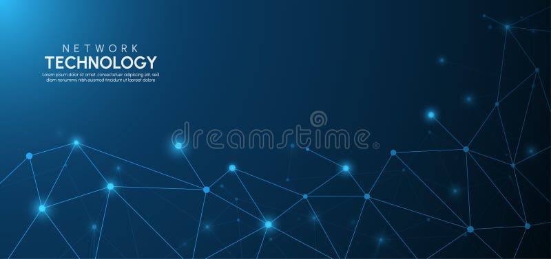 Technology Abstract Lines and Dots Connect Background Stock Vector ...