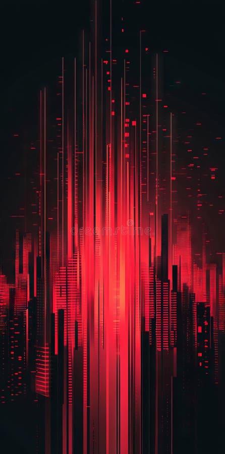 A Work of Abstract Art with Bold Red and Dark Blue Strokes, Forming a ...