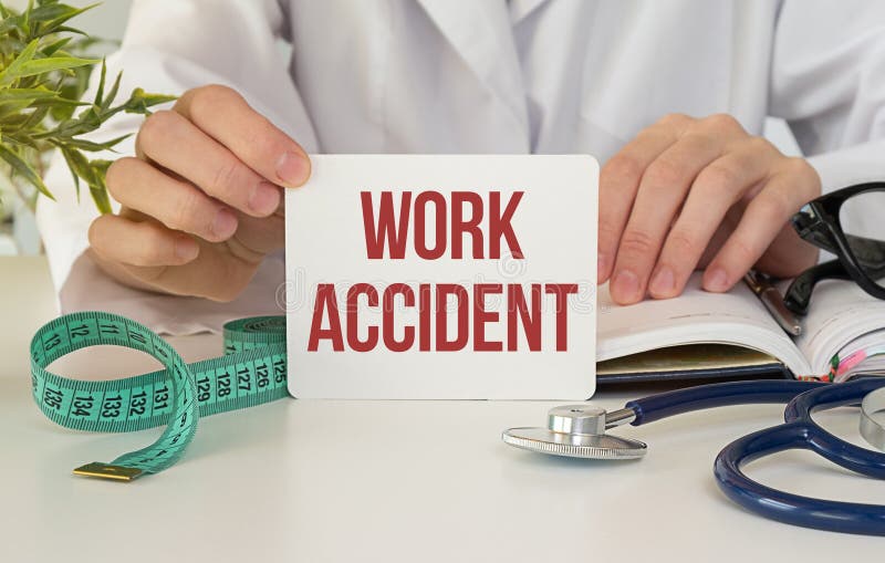WORK ACCIDENT Text Written on the Paper with Stethoscope. Medical ...