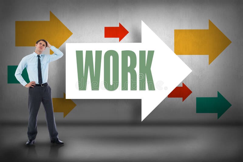 Work Against Arrows Pointing Stock Image - Image of direction, front ...