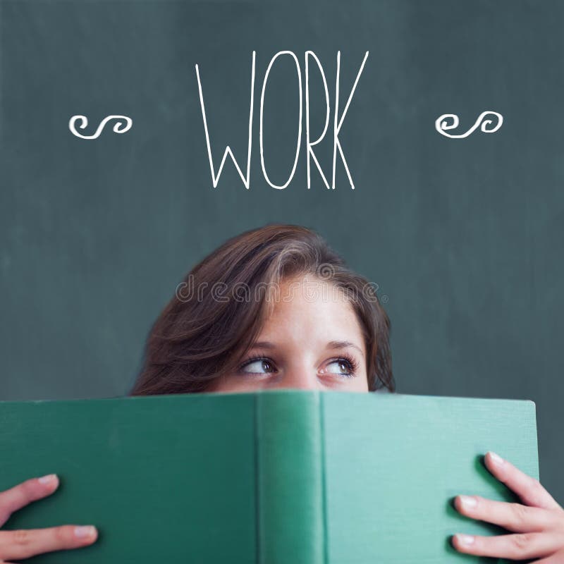 Work Against Student Holding Book Stock Photo - Image of holding, work ...