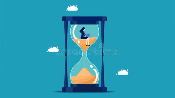 Work Against Time. Efficiency in Working Time Stock Vector ...