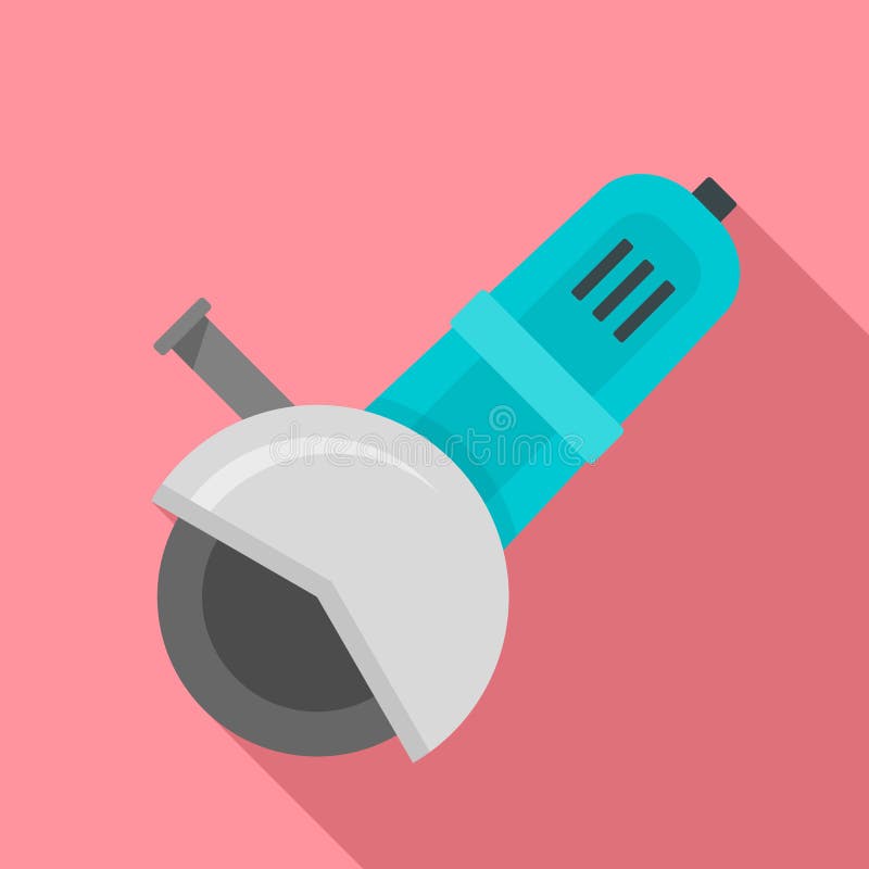 Work Angle Grinder Icon, Flat Style Stock Vector - Illustration of ...
