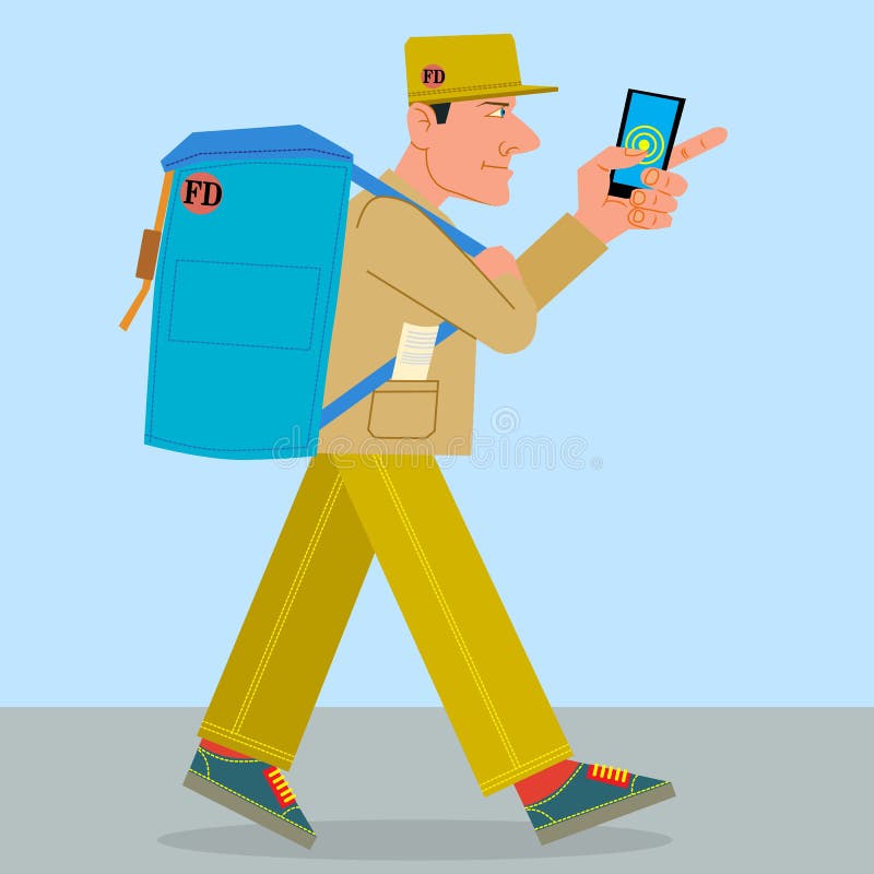 Work Application Service Delivery and Logistics. Vector Illustration ...
