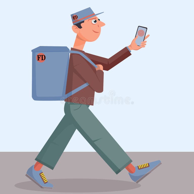 Work Application Service Delivery and Logistics. Vector Illustration ...