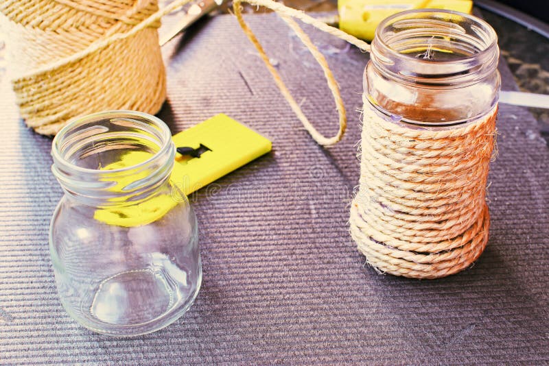 Work Area in Craft Workshop with Different Utensils Stock Photo - Image ...