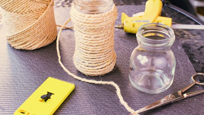 Work Area in Craft Workshop with Different Utensils Stock Image - Image ...