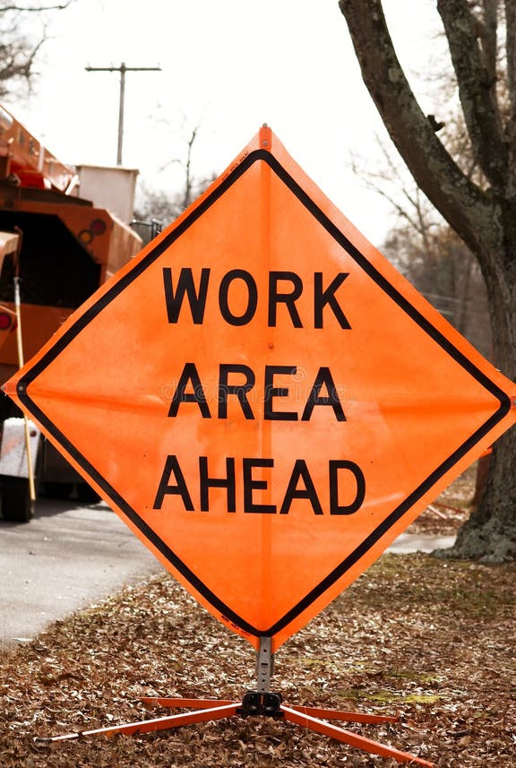Work area sign 02 stock image. Image of work, progress - 4180753