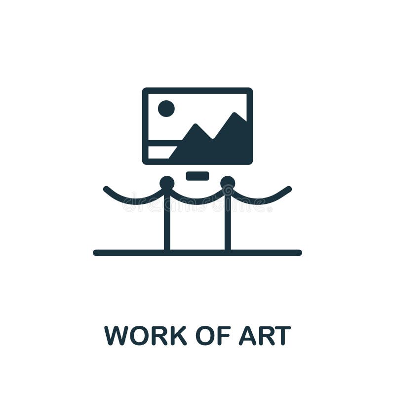 Work of Art Icon. Monochrome Simple Work of Art Icon for Templates, Web ...